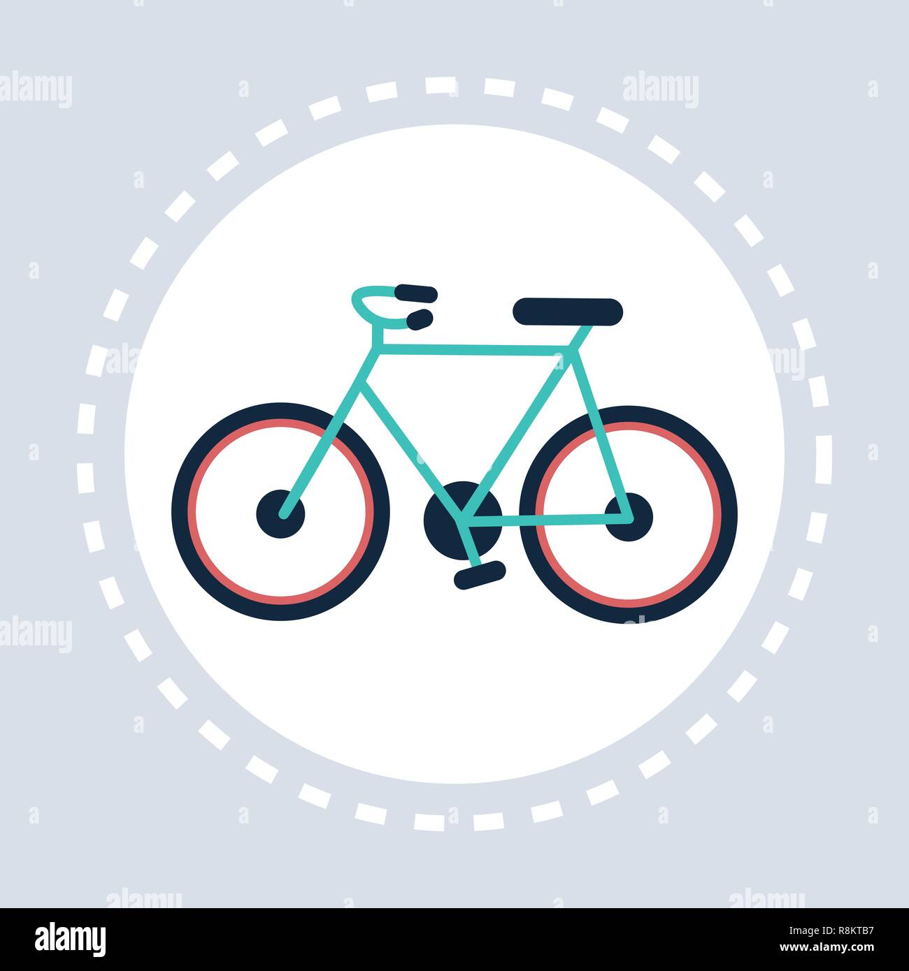 bike icon active healthy lifestyle concept flat Stock Vector Image ...
