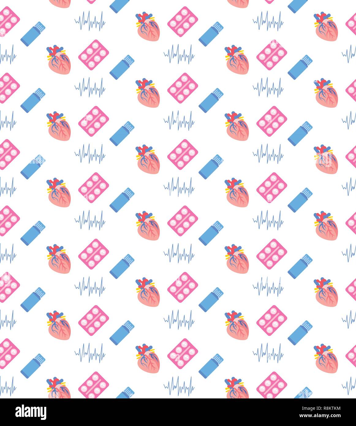 pills tube irregular heart beat cardiogram icon healthcare medical ...