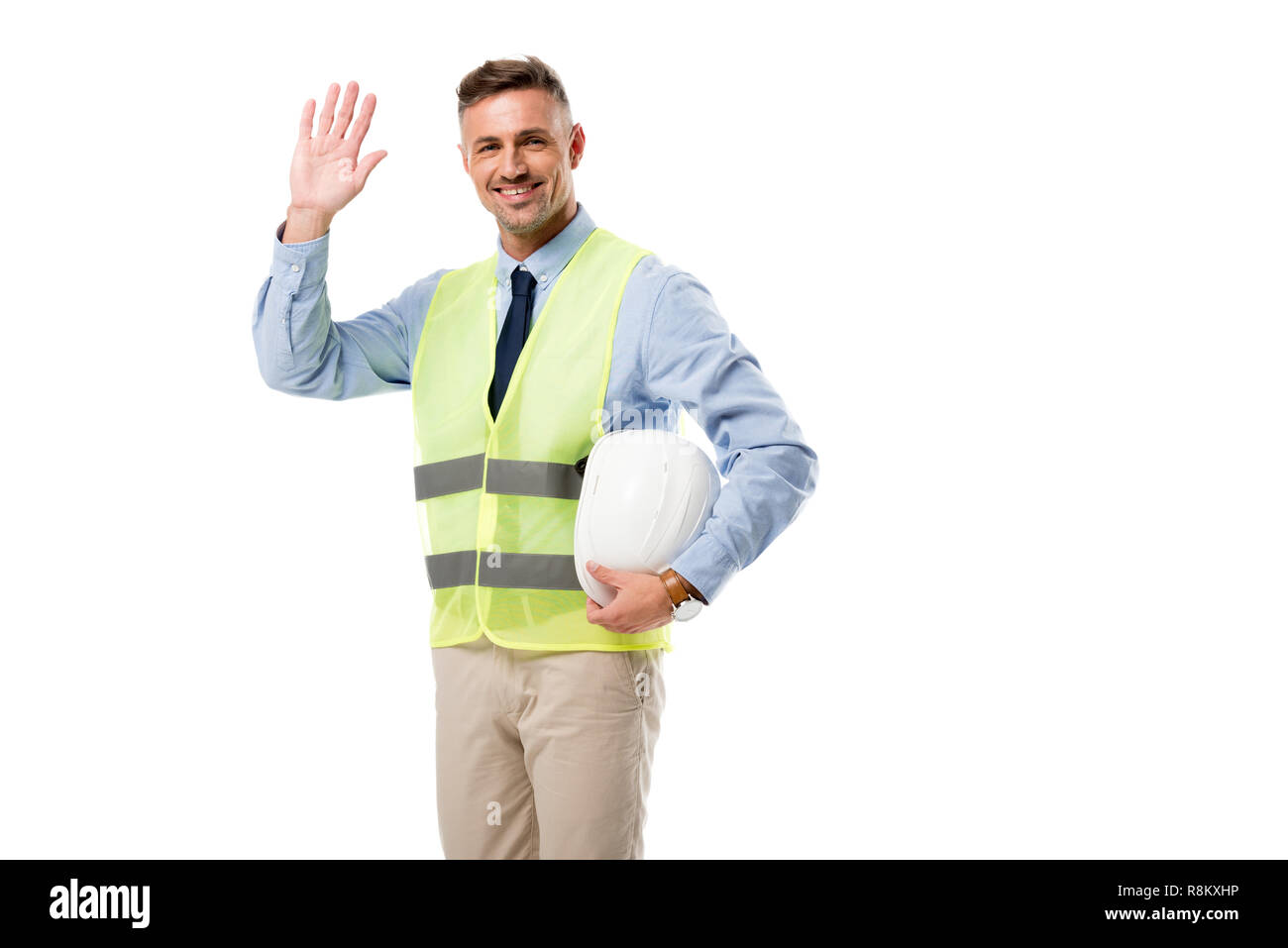 Waving engineer hi-res stock photography and images - Alamy