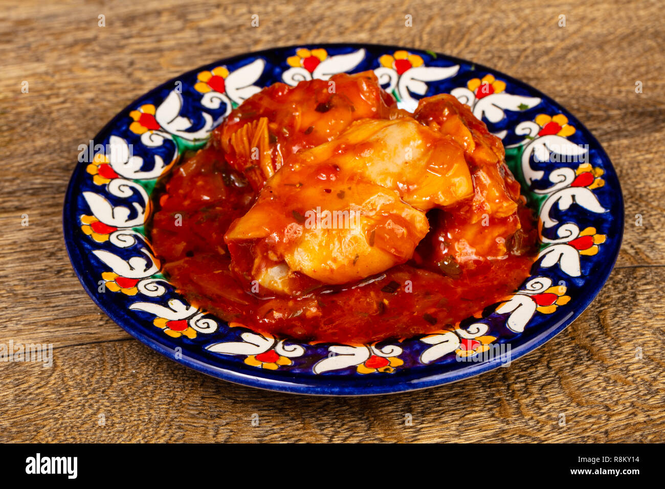 Georgian traditional Chahohbili with chicken Stock Photo - Alamy
