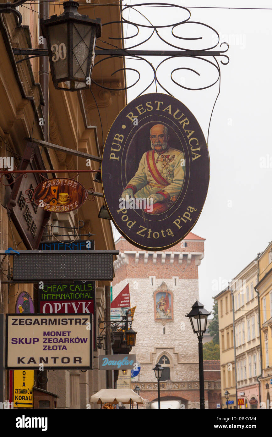 Krakow restaurant sign hi-res stock photography and images - Alamy