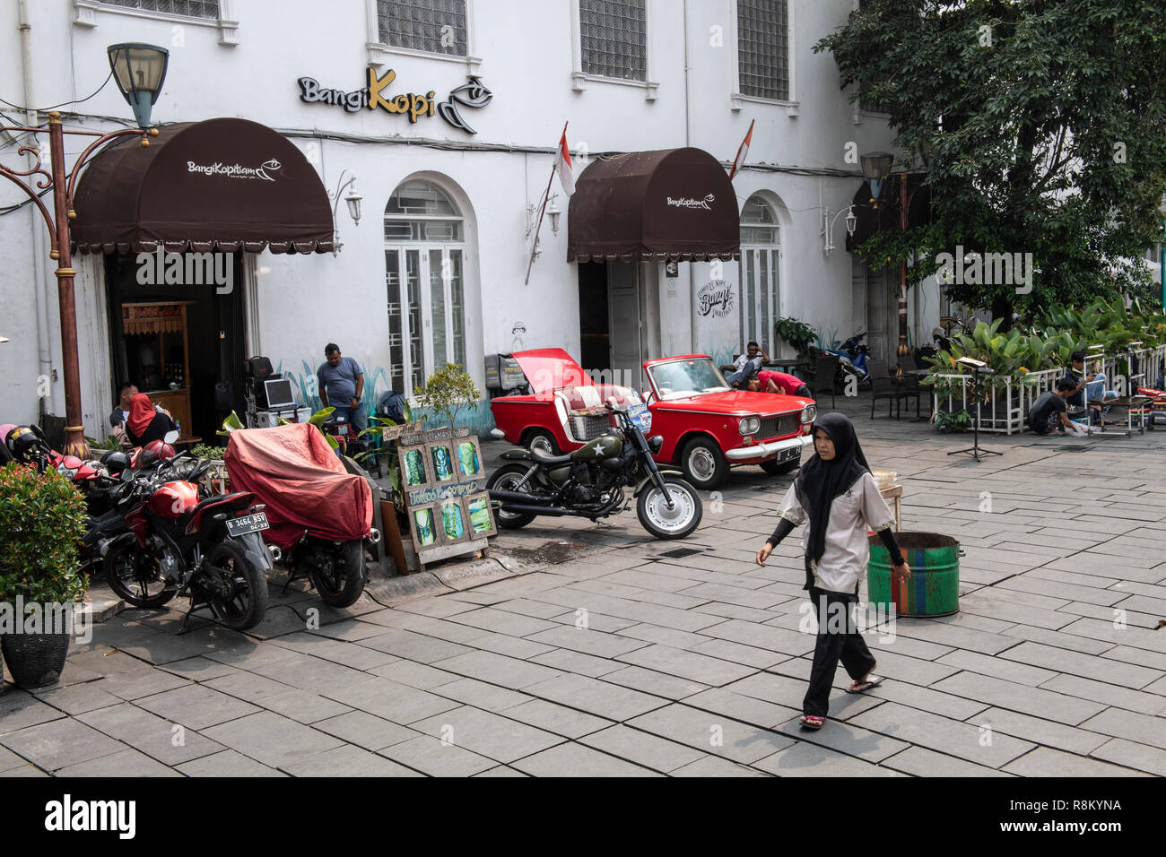 Indonesia, Java, Jakarta, old city Downtown (Kota), typical restaurants ...