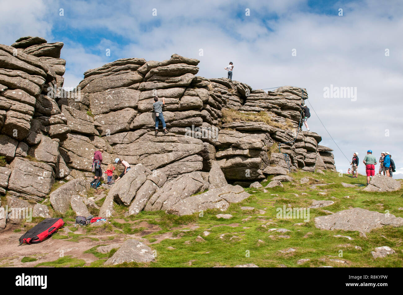 Dartmoor national park climbing hi-res stock photography and images - Alamy