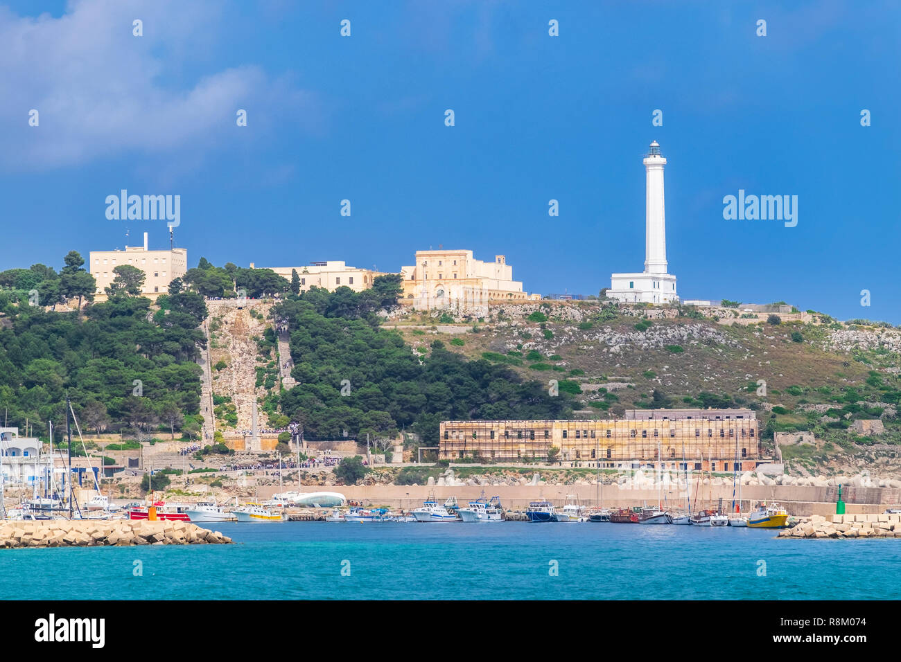 Italy, Apulia, Salento region, Santa Maria di Leuca, the harbour at the ...