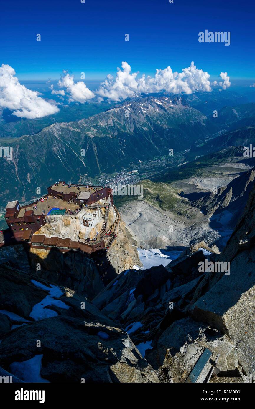 France, Haute-Savoie, Chamonix-Mont-Blanc, observation deck of the ...