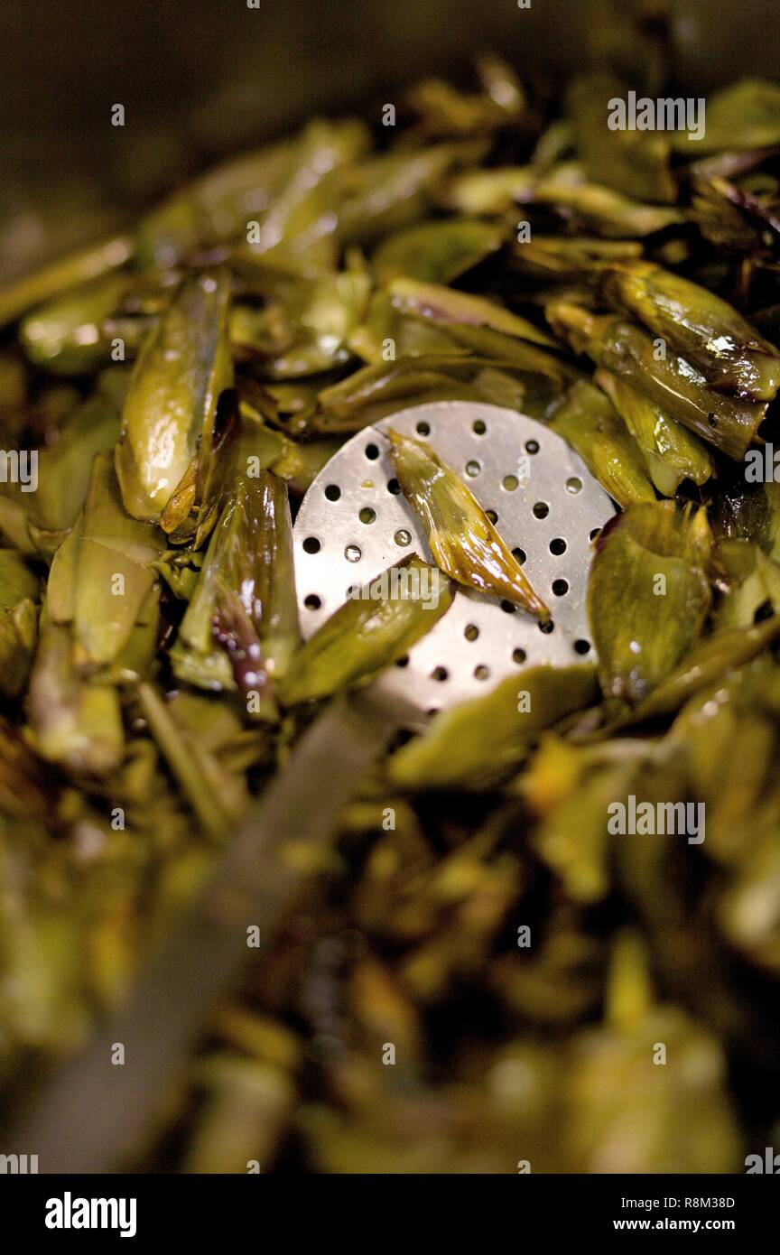 France, Paris, Maison Rostang restaurant by Michel Rostang, preparing ...