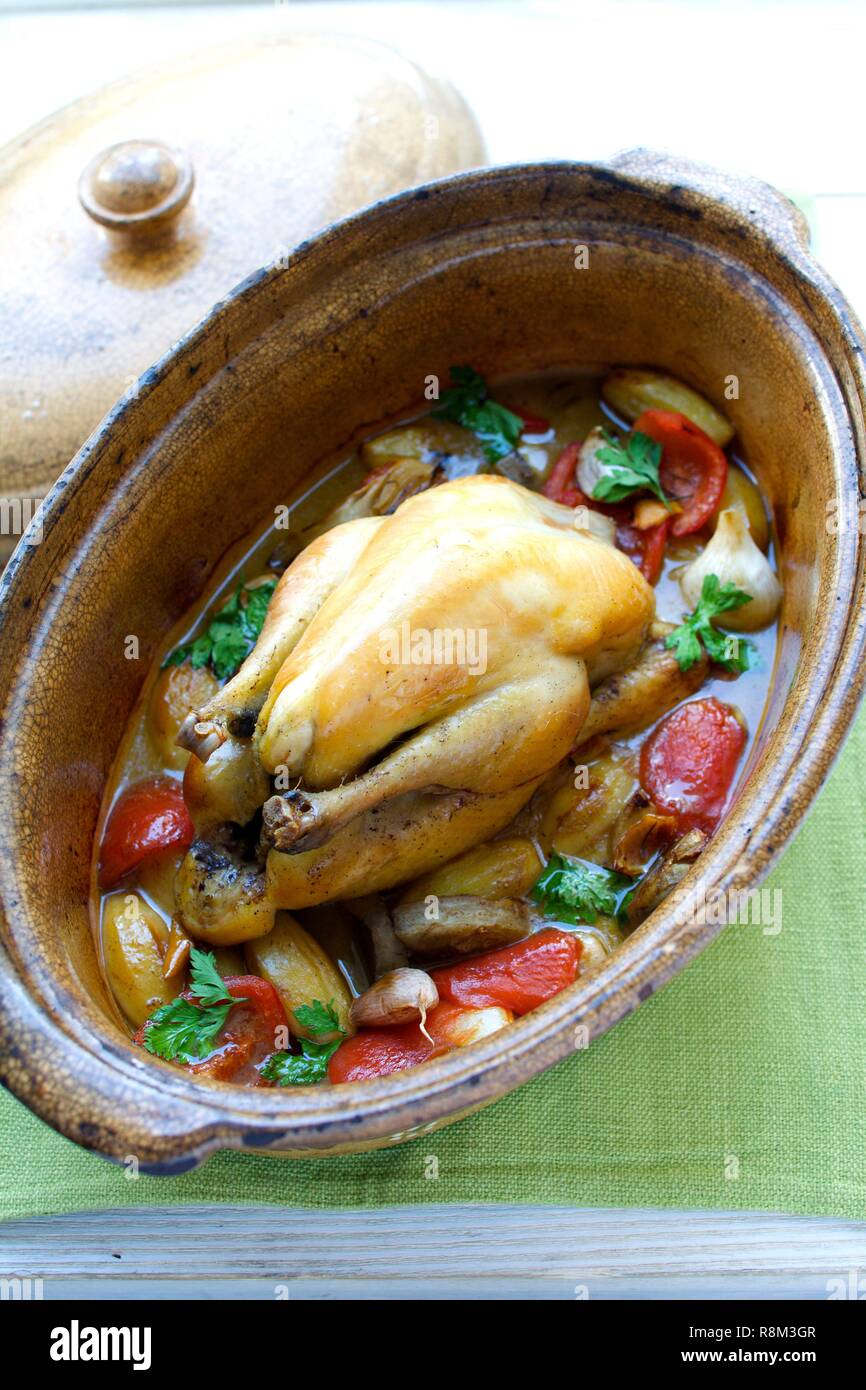 France, Paris, Le Coq Rico restaurant, poultry baeckeoffe Stock Photo ...