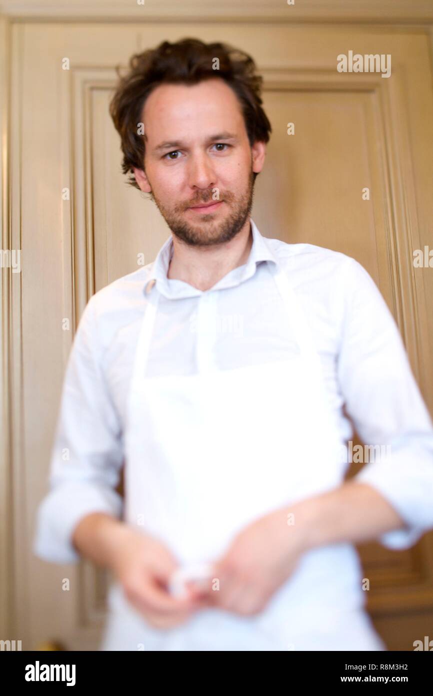France, Paris, L'Ambroisie restaurant, Mathieu Pacaud chef of the ...