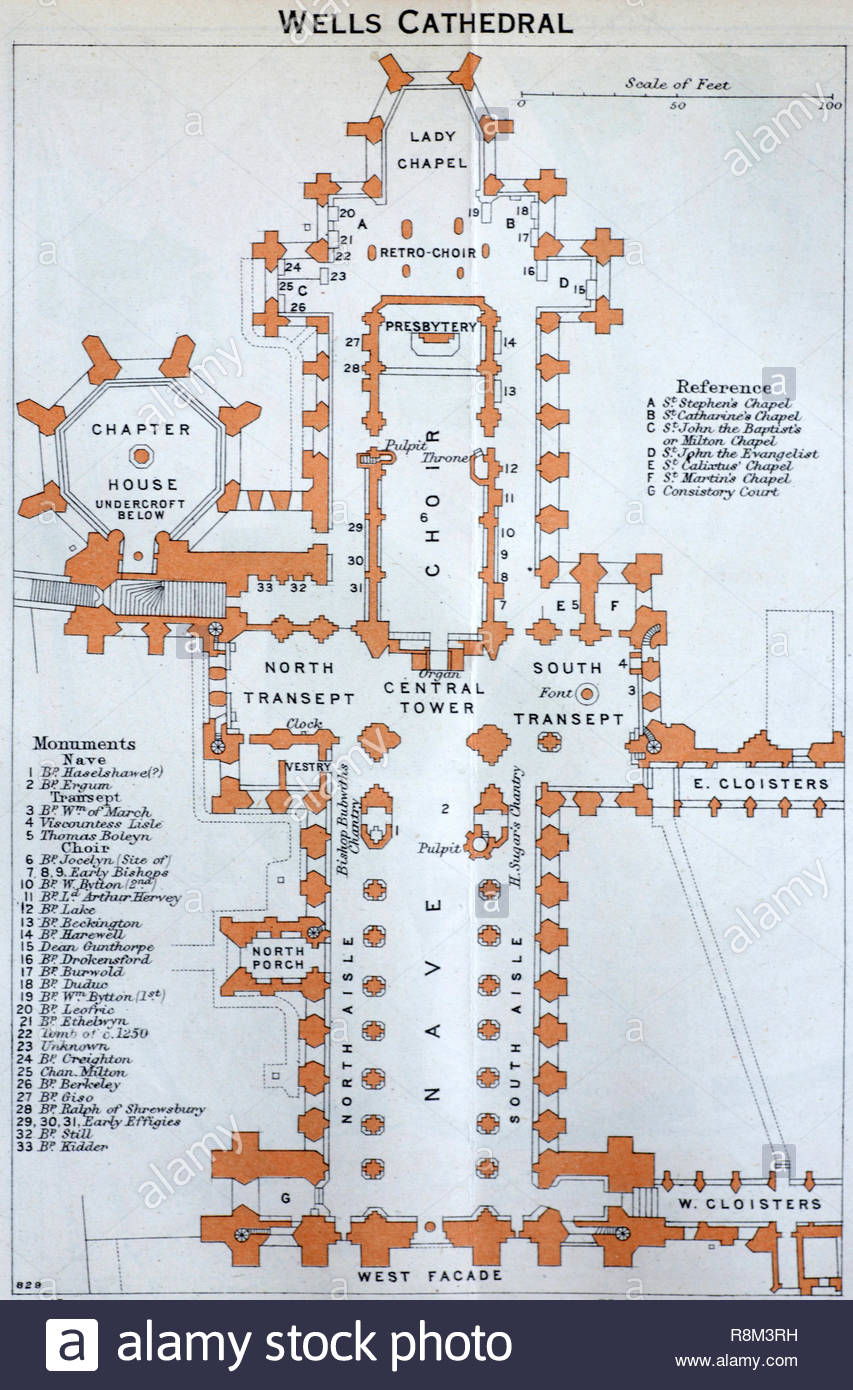 Wells cathedral floor plan hi-res stock photography and images - Alamy