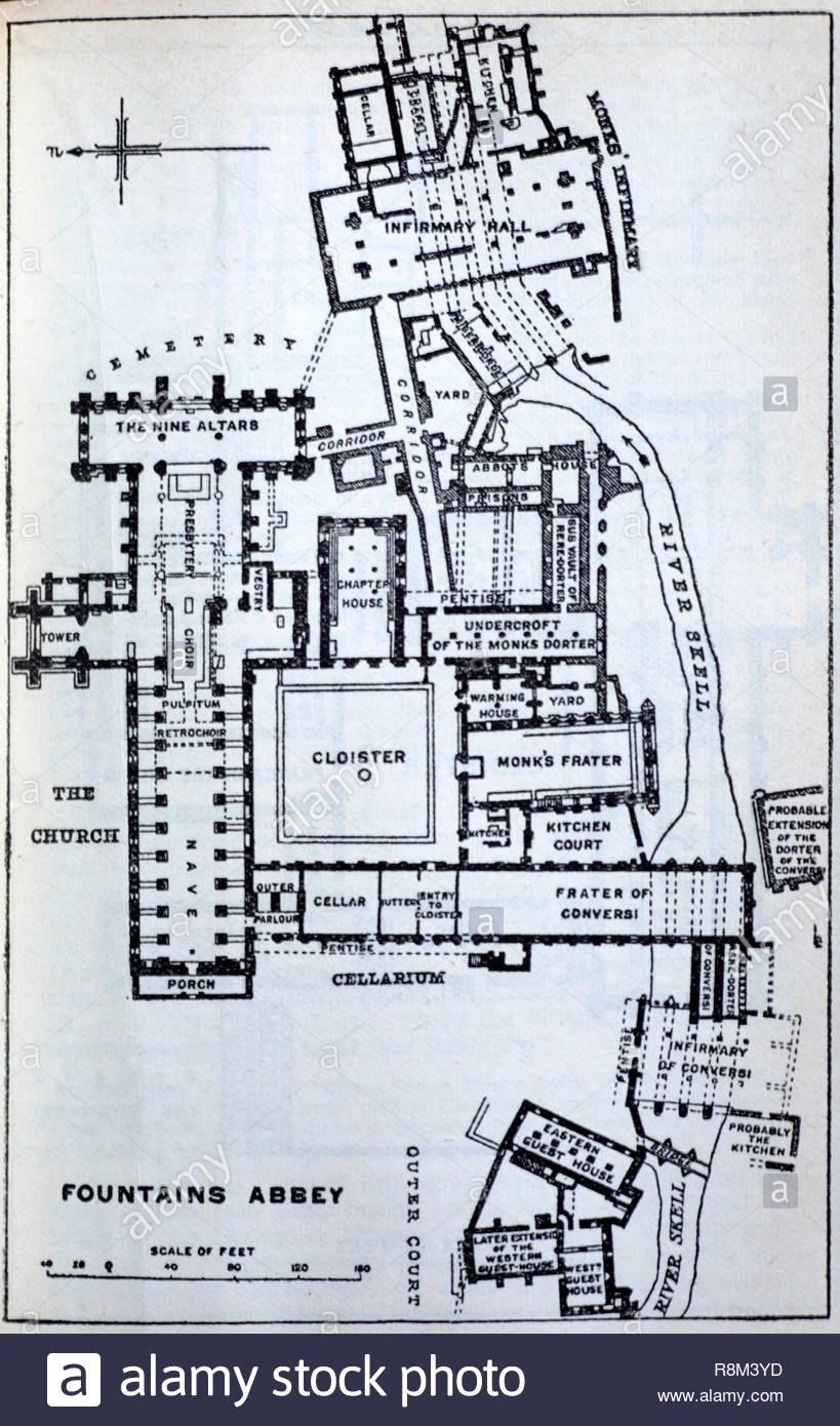 Abbey plan drawing hi-res stock photography and images - Alamy