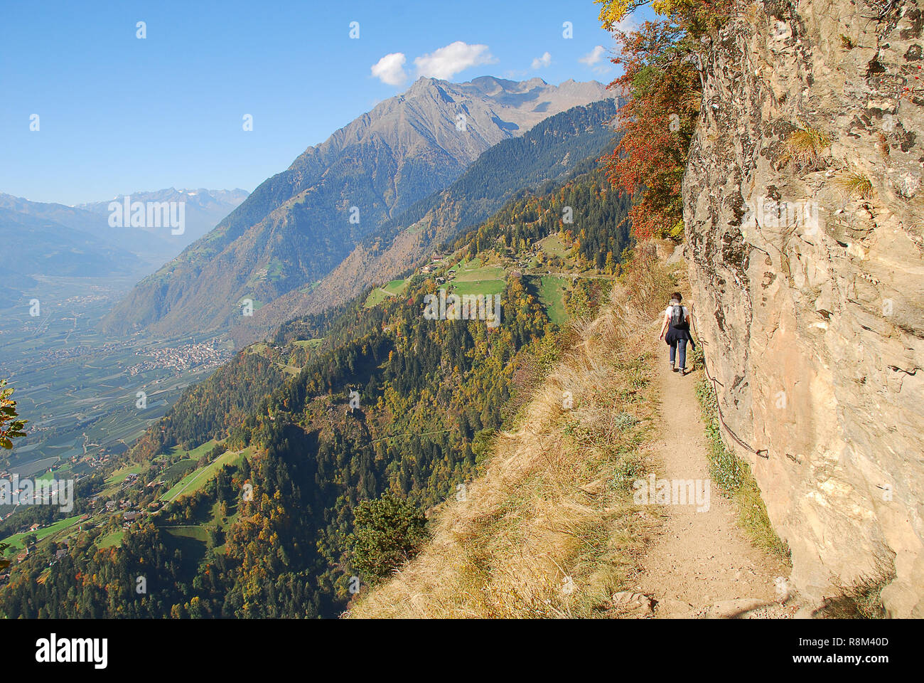 Panorama view on valleys and mountains (Texel Group) in the italian ...