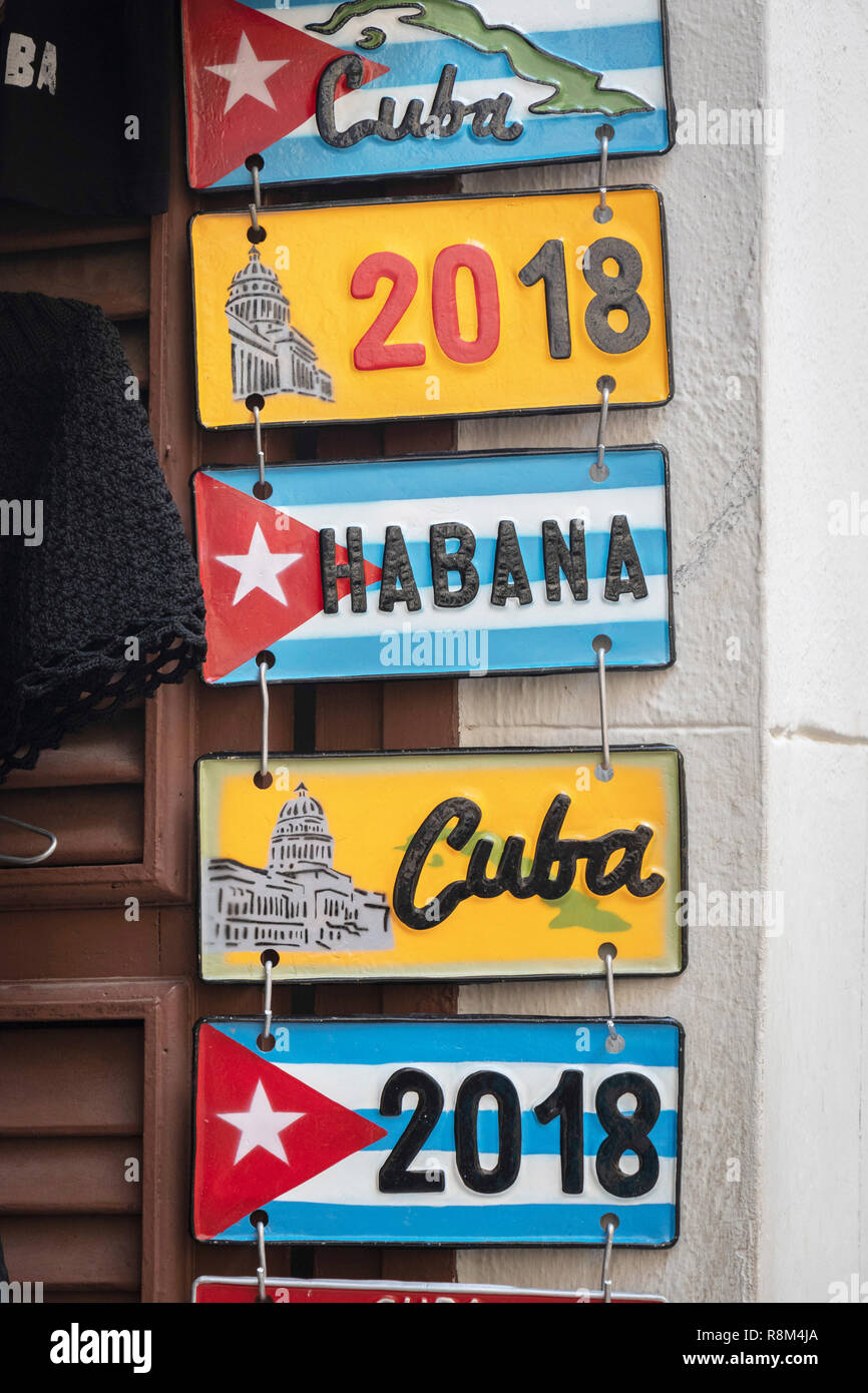 Cuban license plate hi-res stock photography and images - Alamy