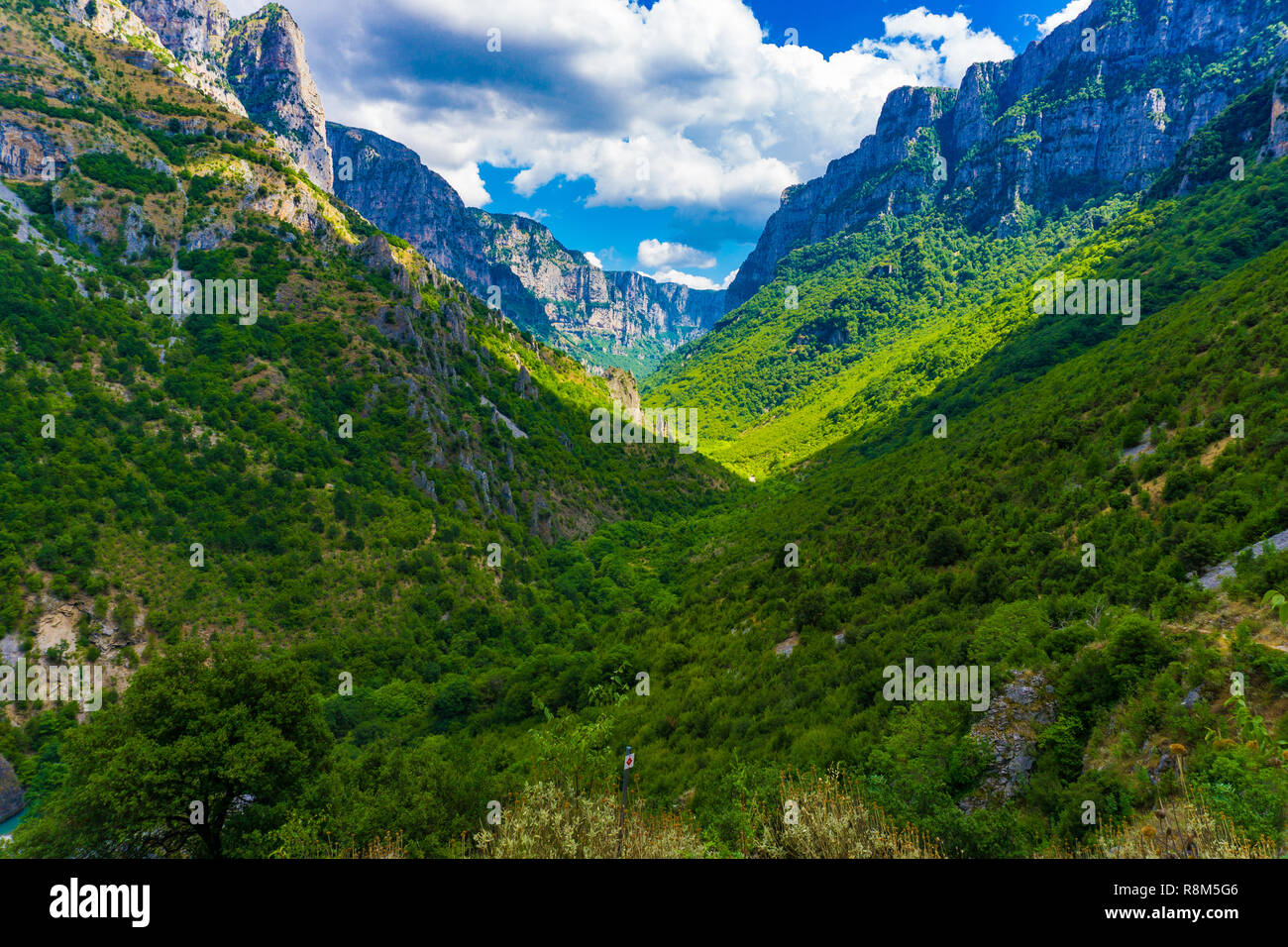Vikos Gorge in Epirus, Greece. The deepest canyon of the world (1100 ...