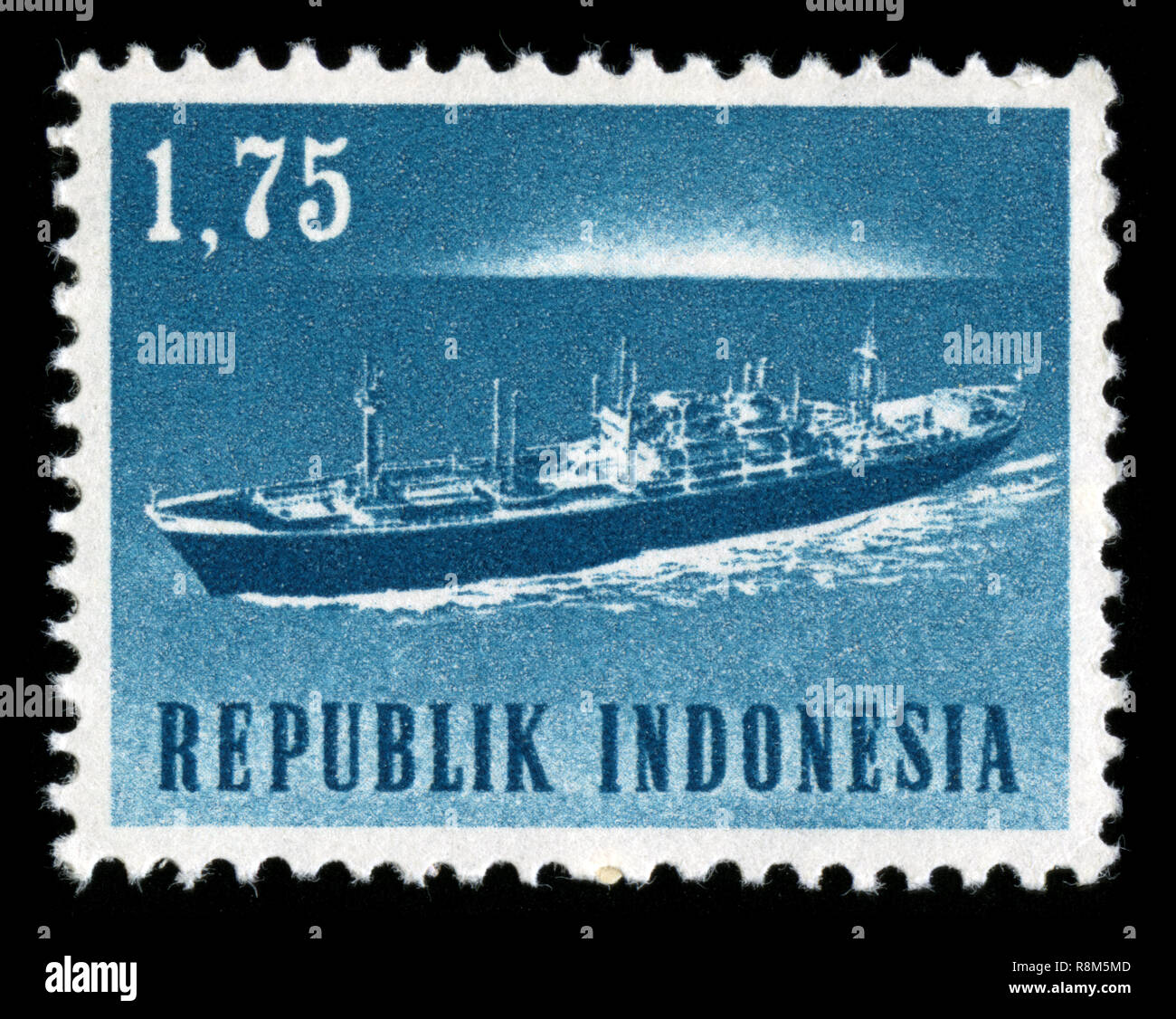 Postage stamp from Indonesia in the Transport series issued in 1964 ...