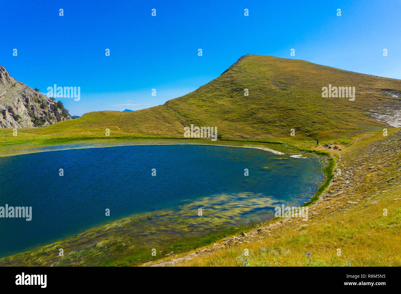 Tymfi Dragon lake (drakolimni) in the reserve area of the North Pindus ...