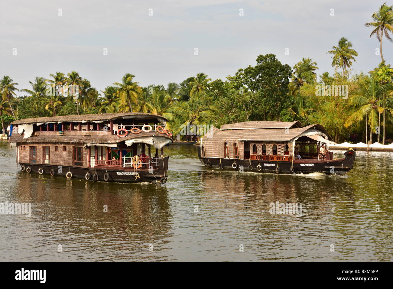 Kettuvallam houseboat on Backwater, Vembanad Lake, Alleppey, Kerala ...