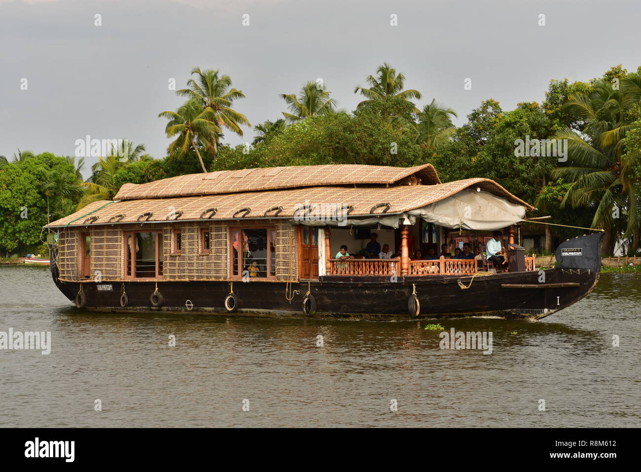 Kettuvallam houseboat on Backwater, Vembanad Lake, Alleppey, Kerala ...