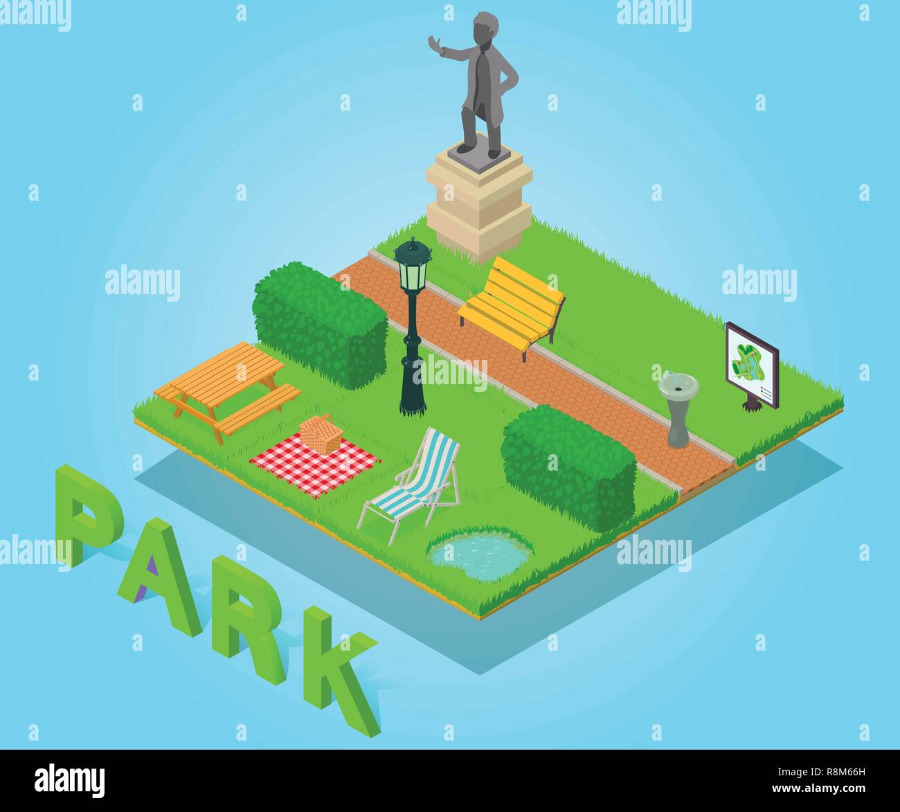 Park concept banner, isometric style Stock Vector Image & Art - Alamy