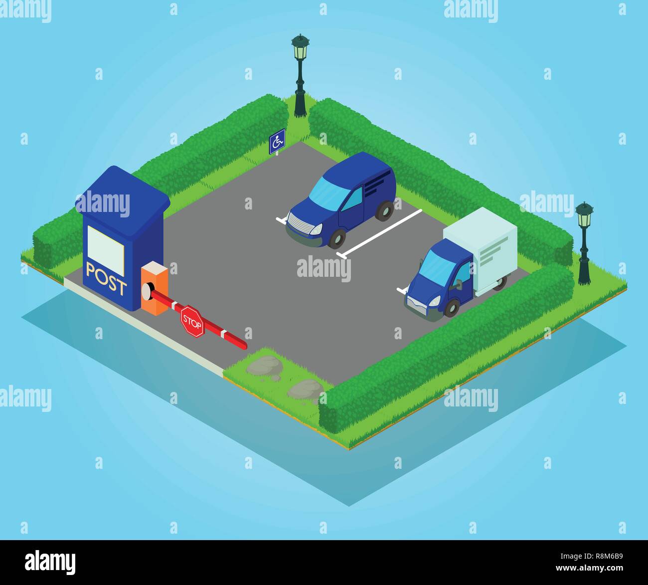 Parking concept banner, isometric style Stock Vector Image & Art - Alamy