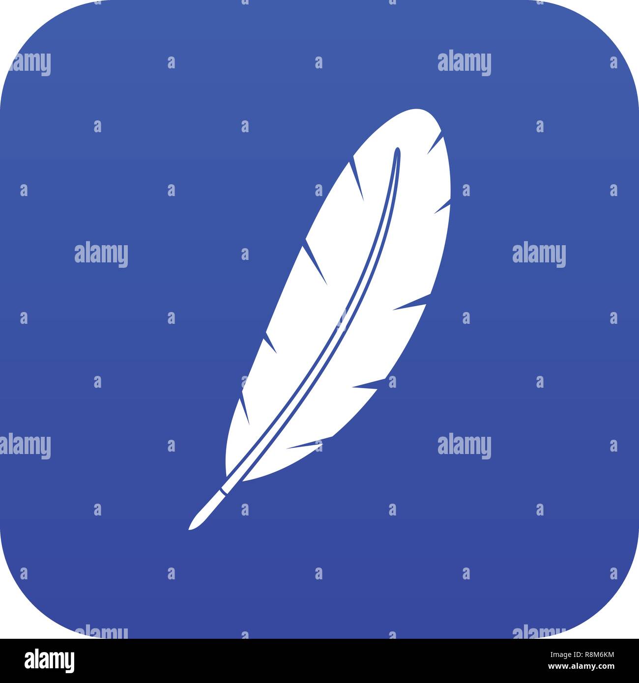 Feather pen icon digital blue Stock Vector Image & Art - Alamy