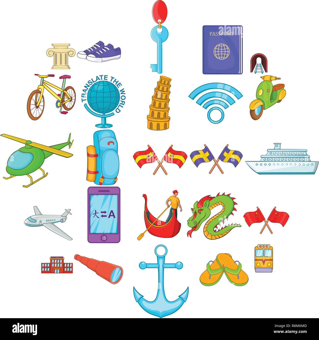 Beyond the sea icons set, cartoon style Stock Vector Image & Art - Alamy