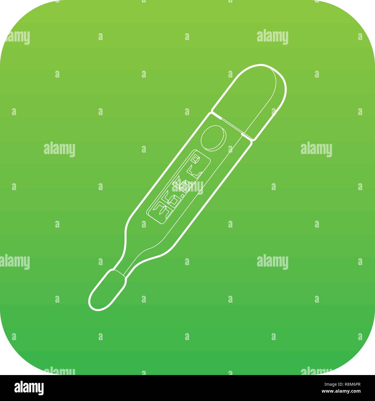 Medical thermometer icon green vector Stock Vector Image & Art - Alamy
