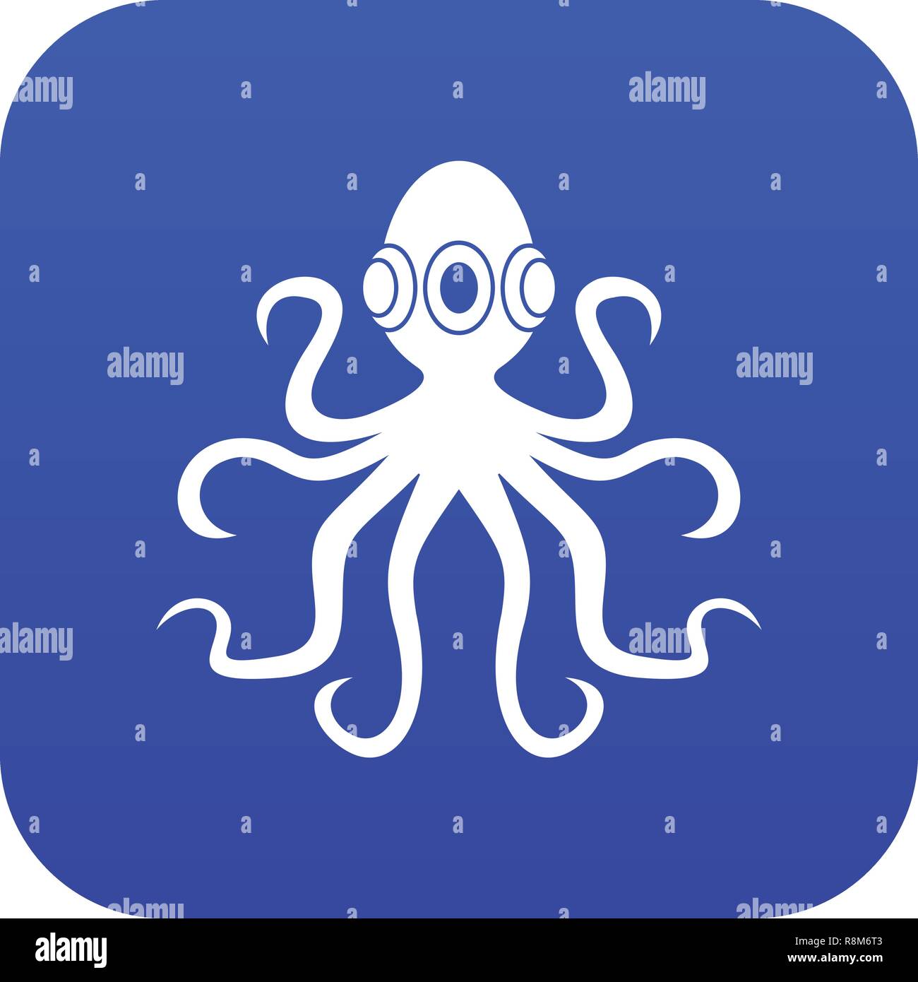 Octopus, icon digital blue Stock Vector Image & Art - Alamy