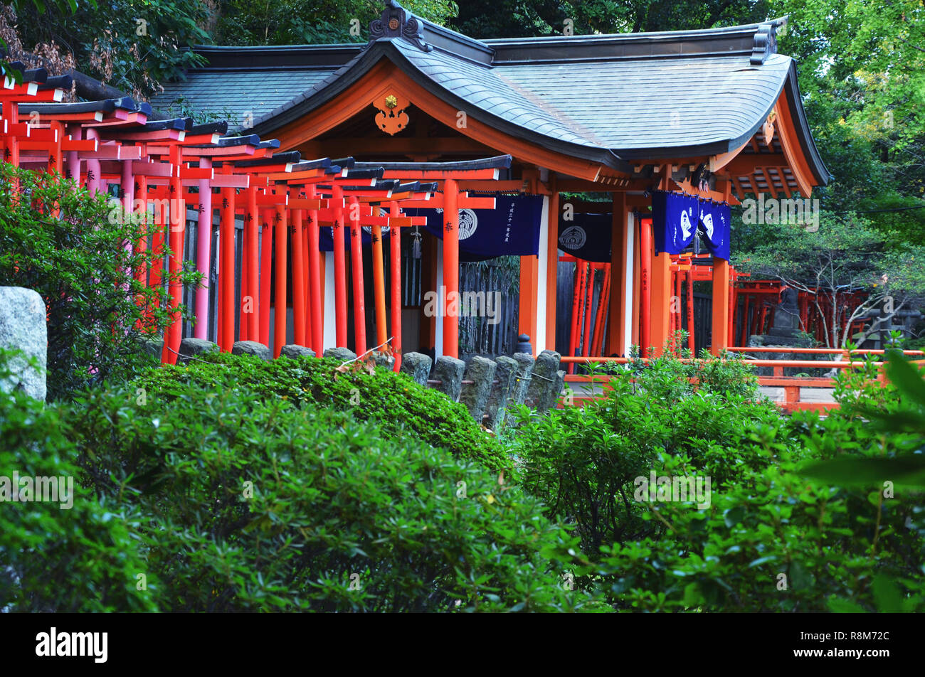 Nezu jinja shrine the famous shinto shrine in tokyo bunkyo hi-res stock ...