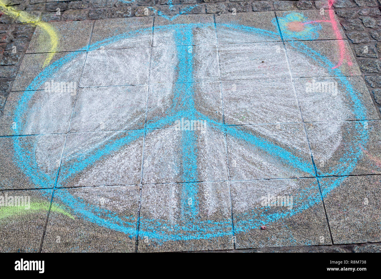 painted peace sign Stock Photo - Alamy