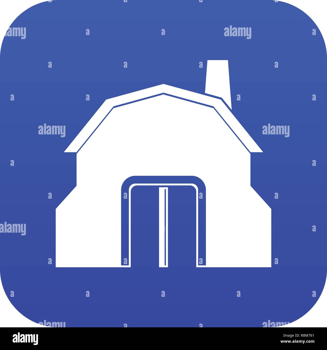 Blacksmith workshop building icon digital blue Stock Vector Image & Art ...
