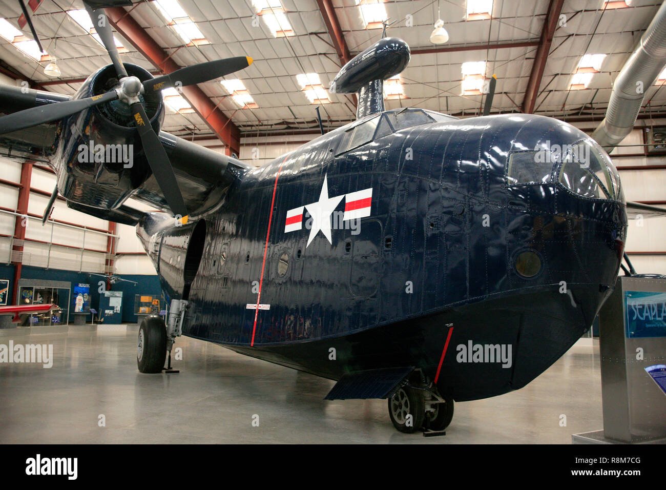 A Martin PBM-5A Mariner amphibious plane from 1940 on display at the ...