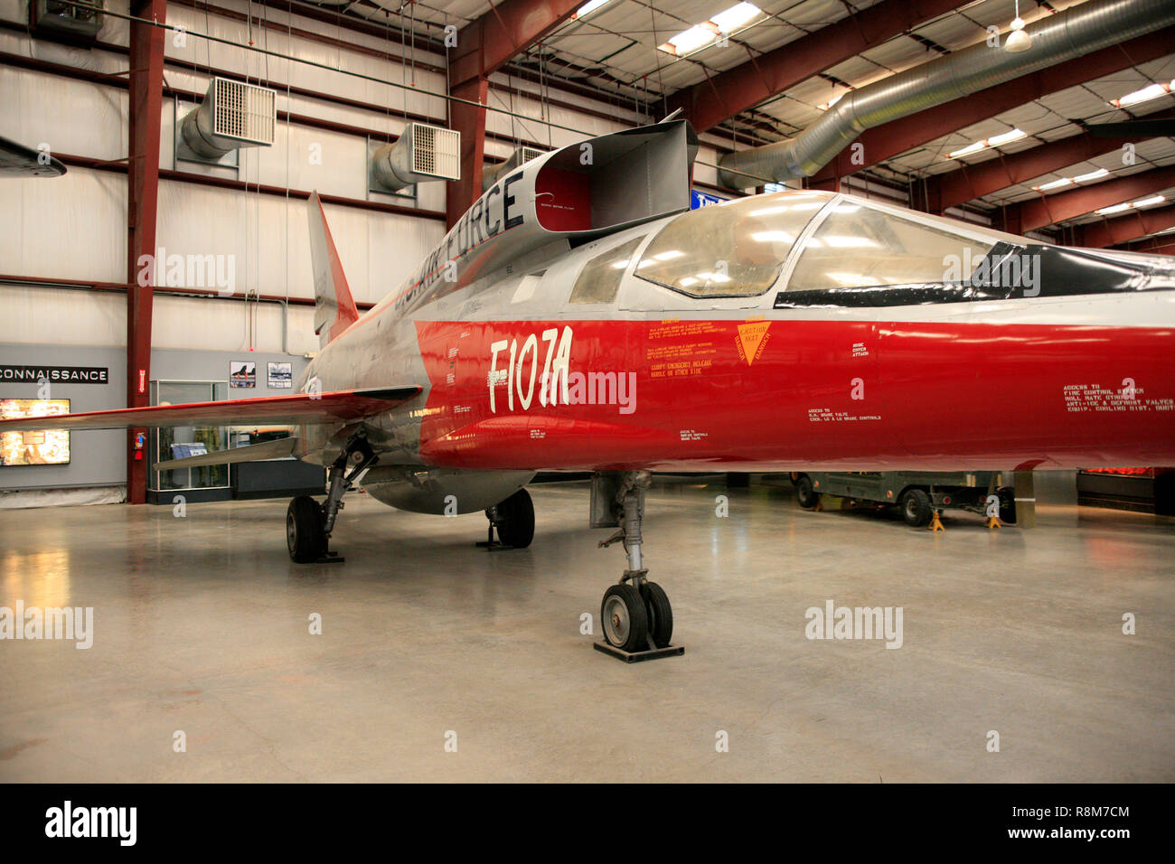 North American F107A fighter jet plane from 1957 on display at the Pima ...
