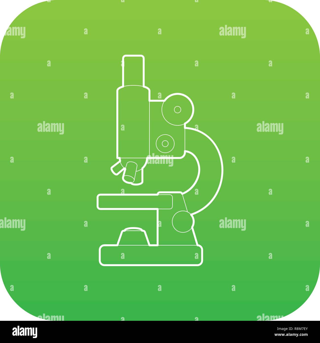 Microscope icon green vector Stock Vector Image & Art - Alamy