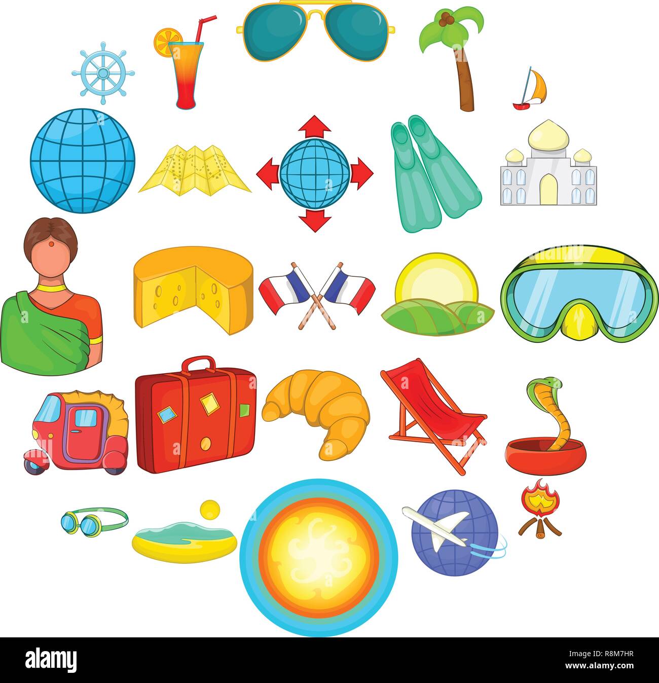 Country of the third world icons set, cartoon style Stock Vector Image ...