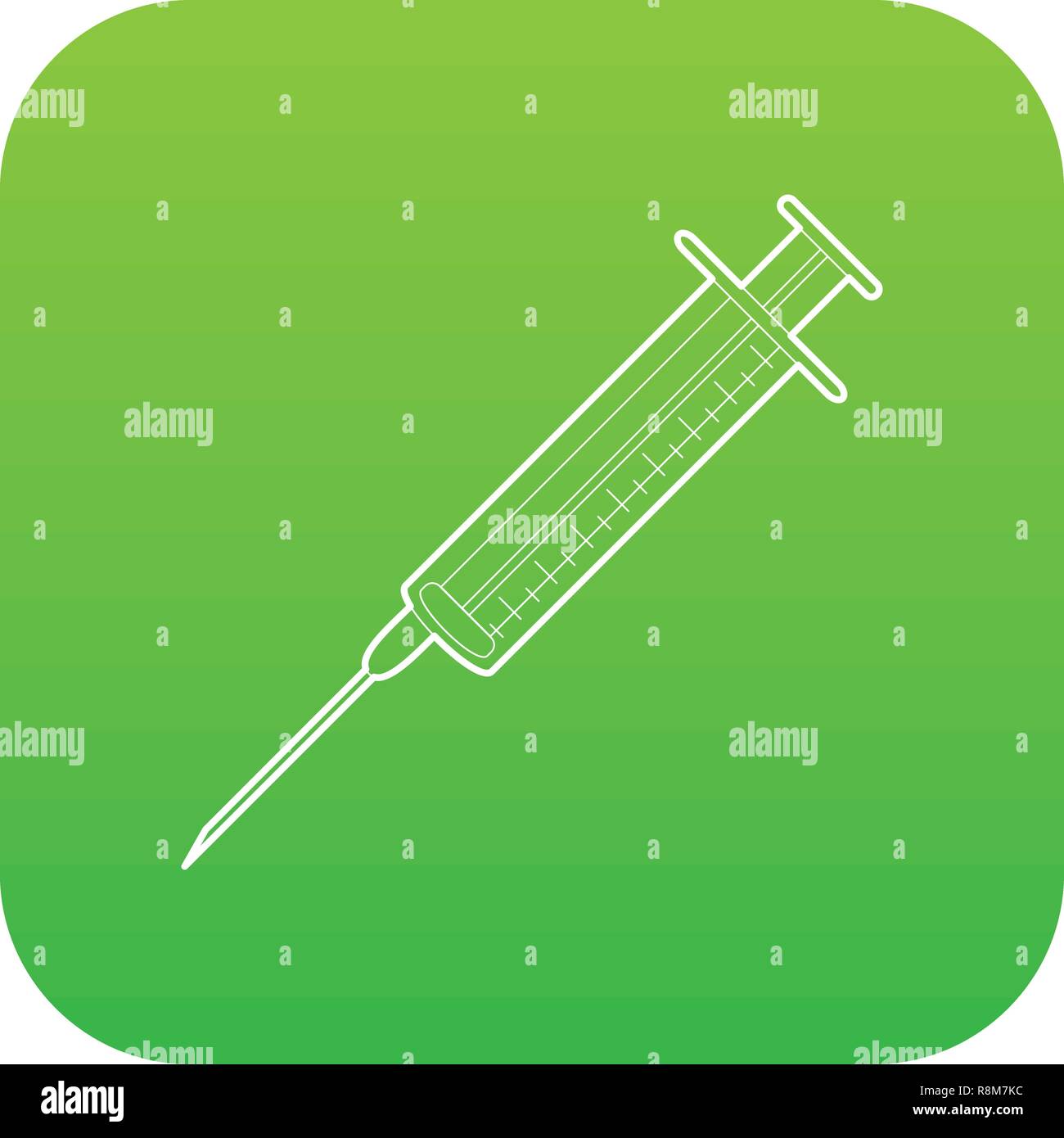 Syringe icon green vector Stock Vector Image & Art - Alamy