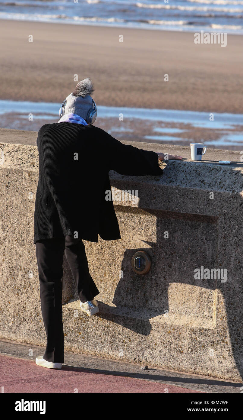 Kate Silverton goes for a walk down the promenade in Blackpool before ...