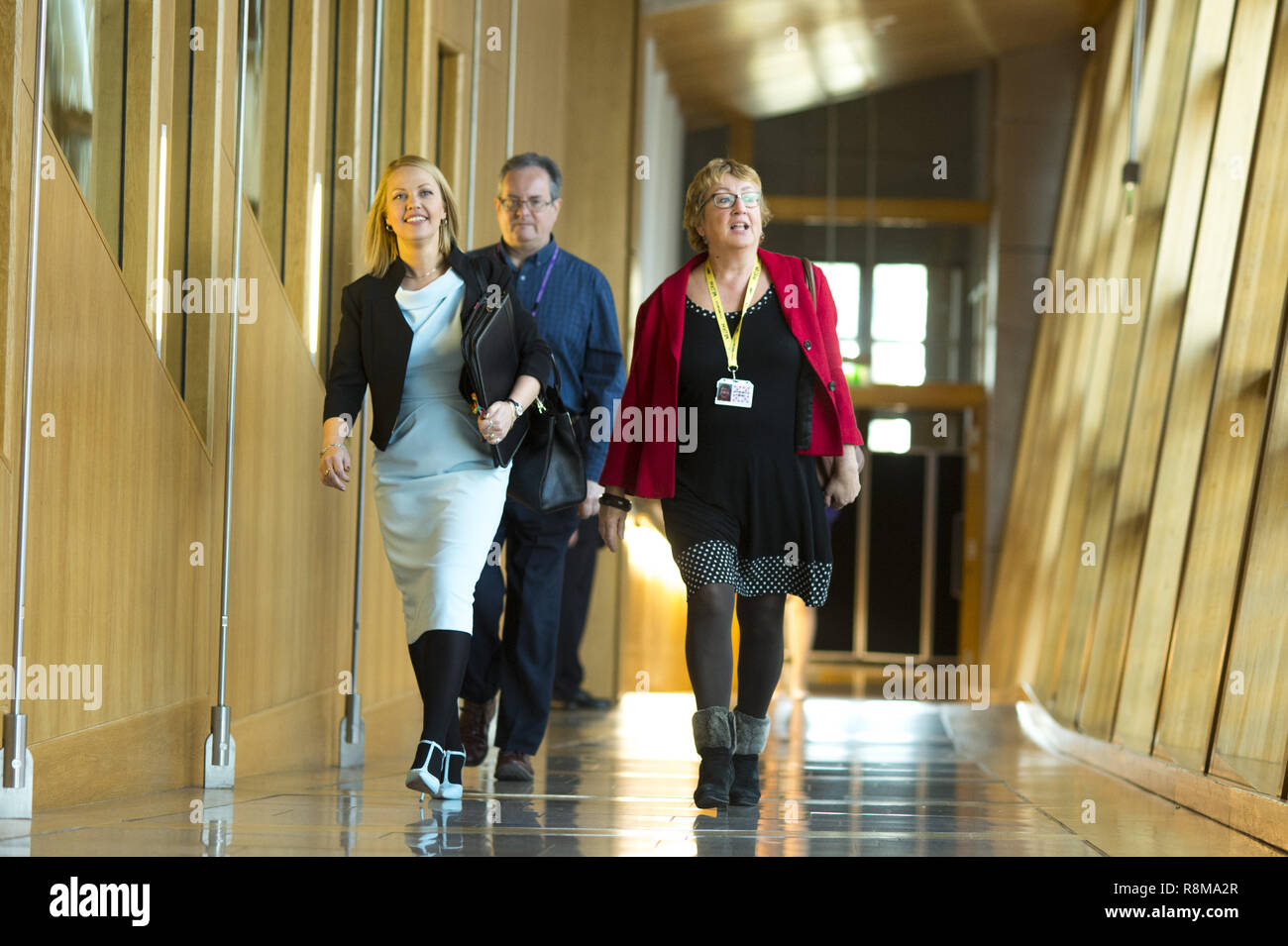 Politicians attend the Scottish First Minister's Questions at Holyrood ...