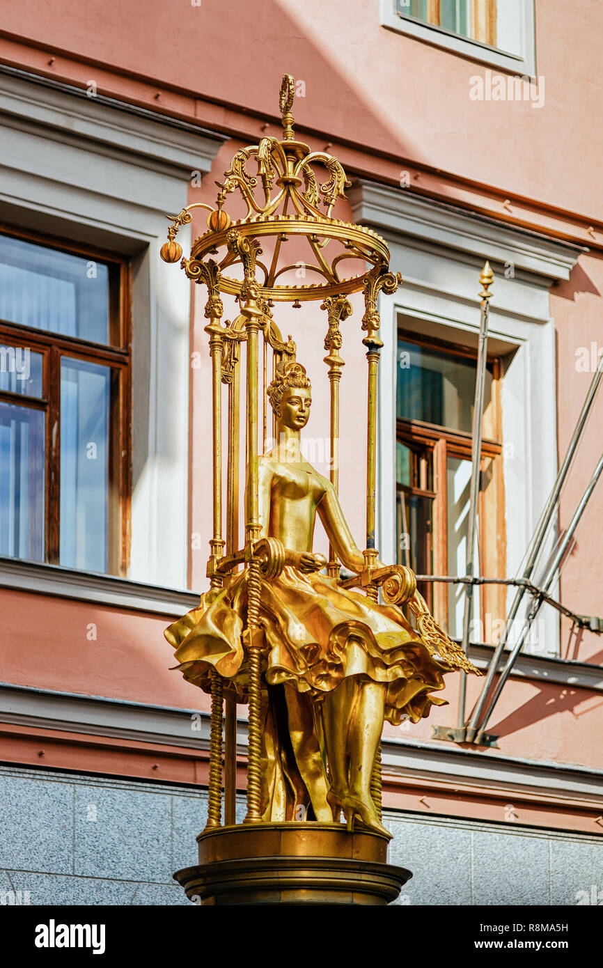 Fountain Princess Turandot in Arbat Street in Moscow in Russia Stock ...