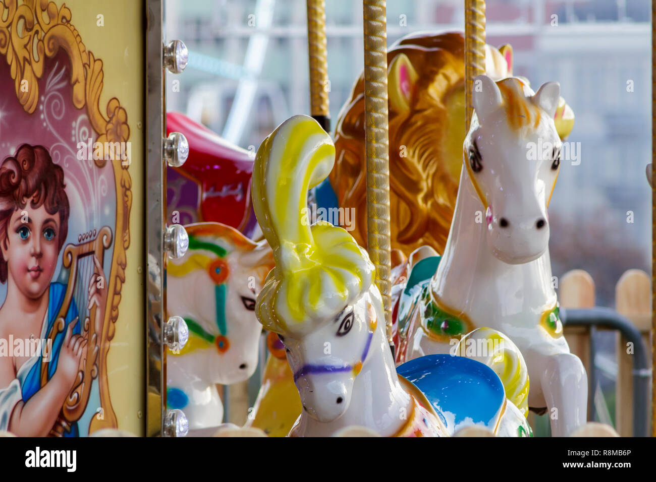 Close up fairground carousel horse hi-res stock photography and images ...