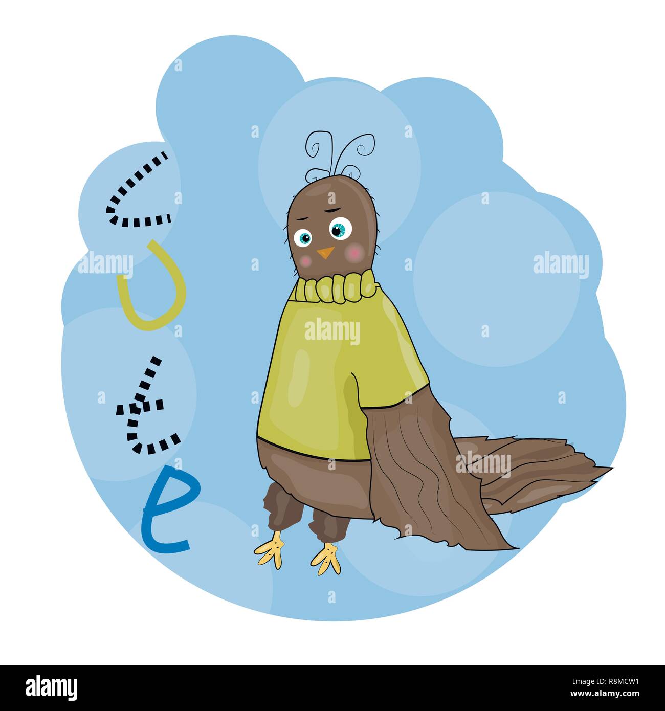 Cute cartoon bird with slogan Stock Vector Image & Art - Alamy