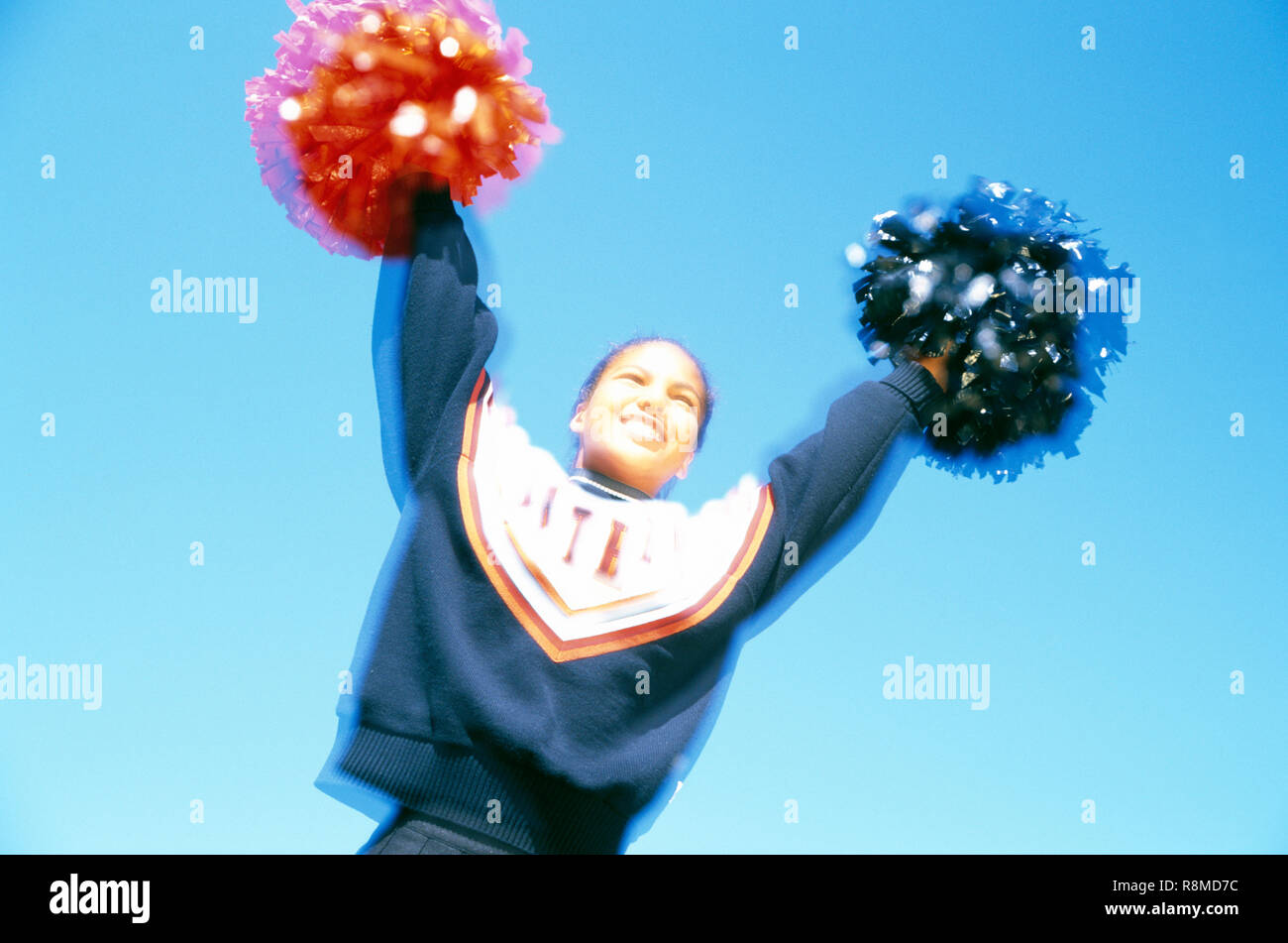 High school cheerleader represents team spirit, USA Stock Photo - Alamy