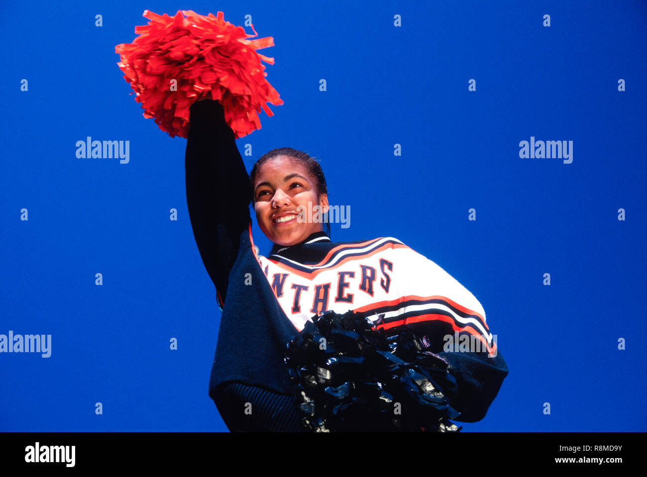 High school cheerleader represents team spirit, USA Stock Photo - Alamy