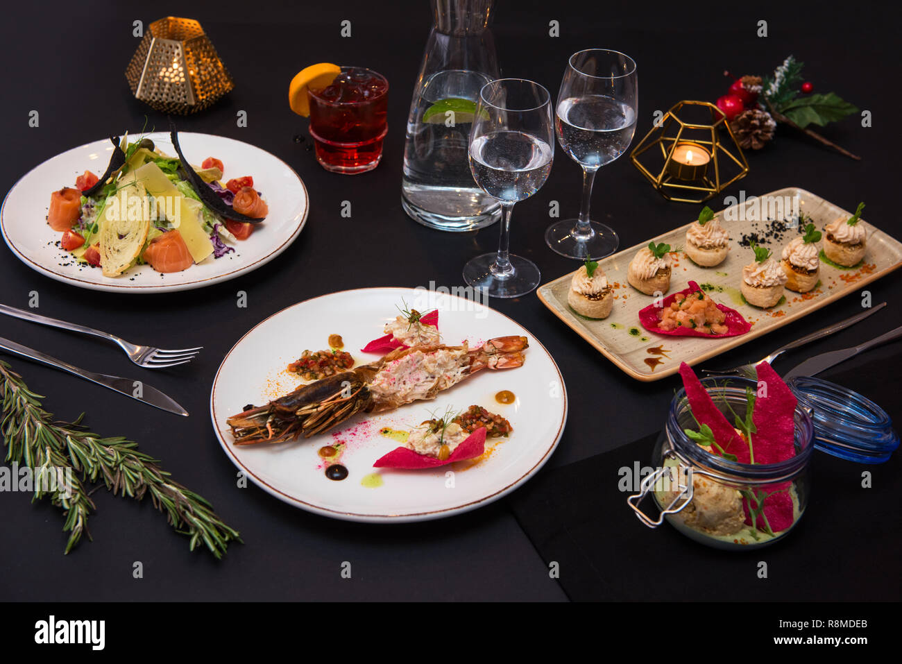 Tasty restaurant dishes Stock Photo - Alamy