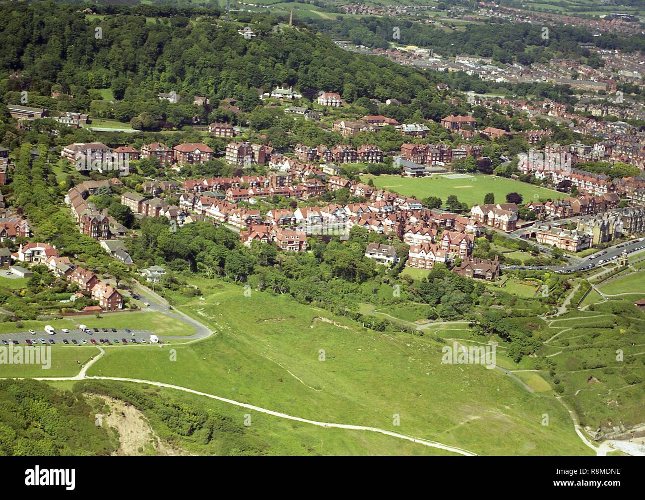 Aerial photo of the re-landscaped site of the the Holbeck Hall ...
