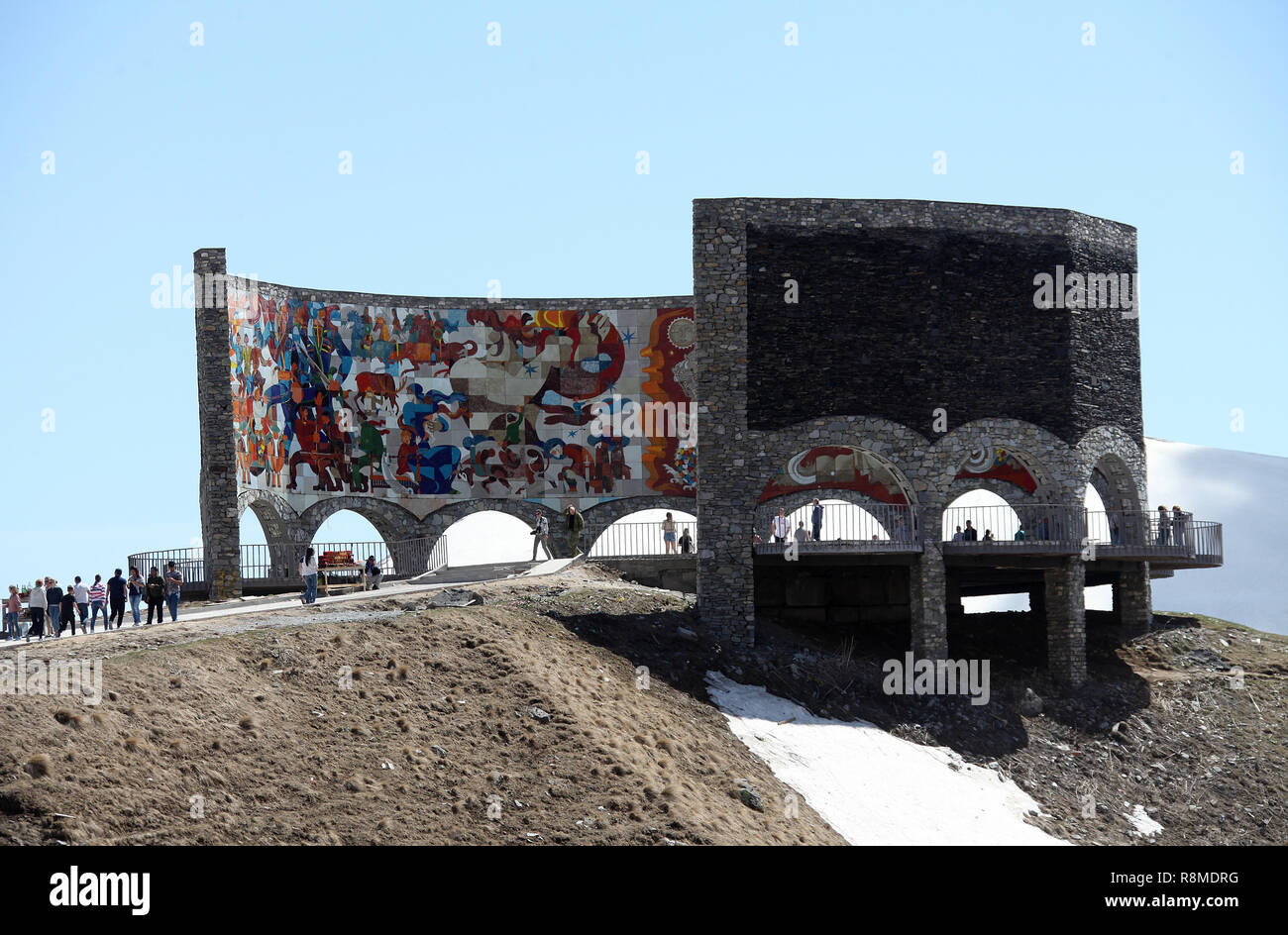 Friendship Monument on the Military Highway in Georgia Stock Photo - Alamy