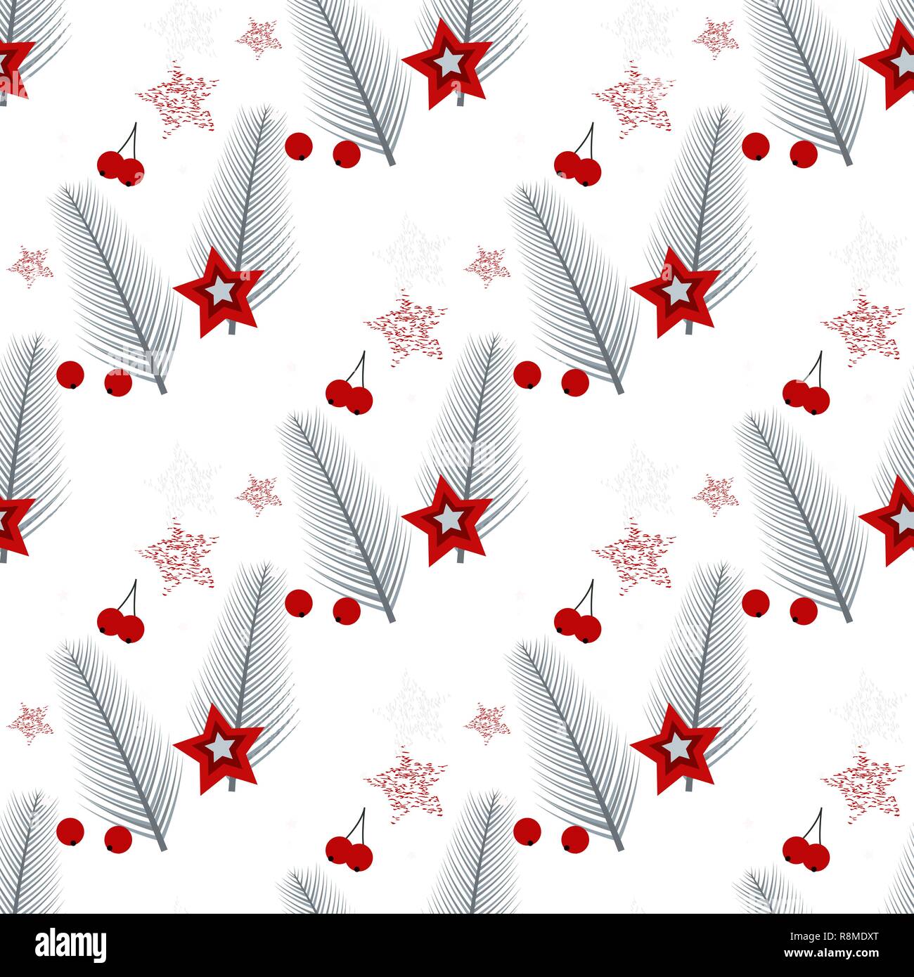 Winter holiday seamless pattern. Festive Christmas symbols wallpaper ...