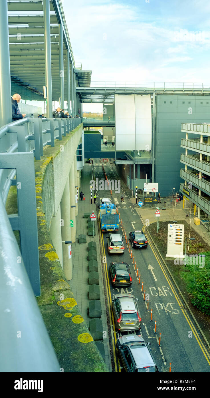 Entry of car park entry from a top of a building Stock Photo - Alamy