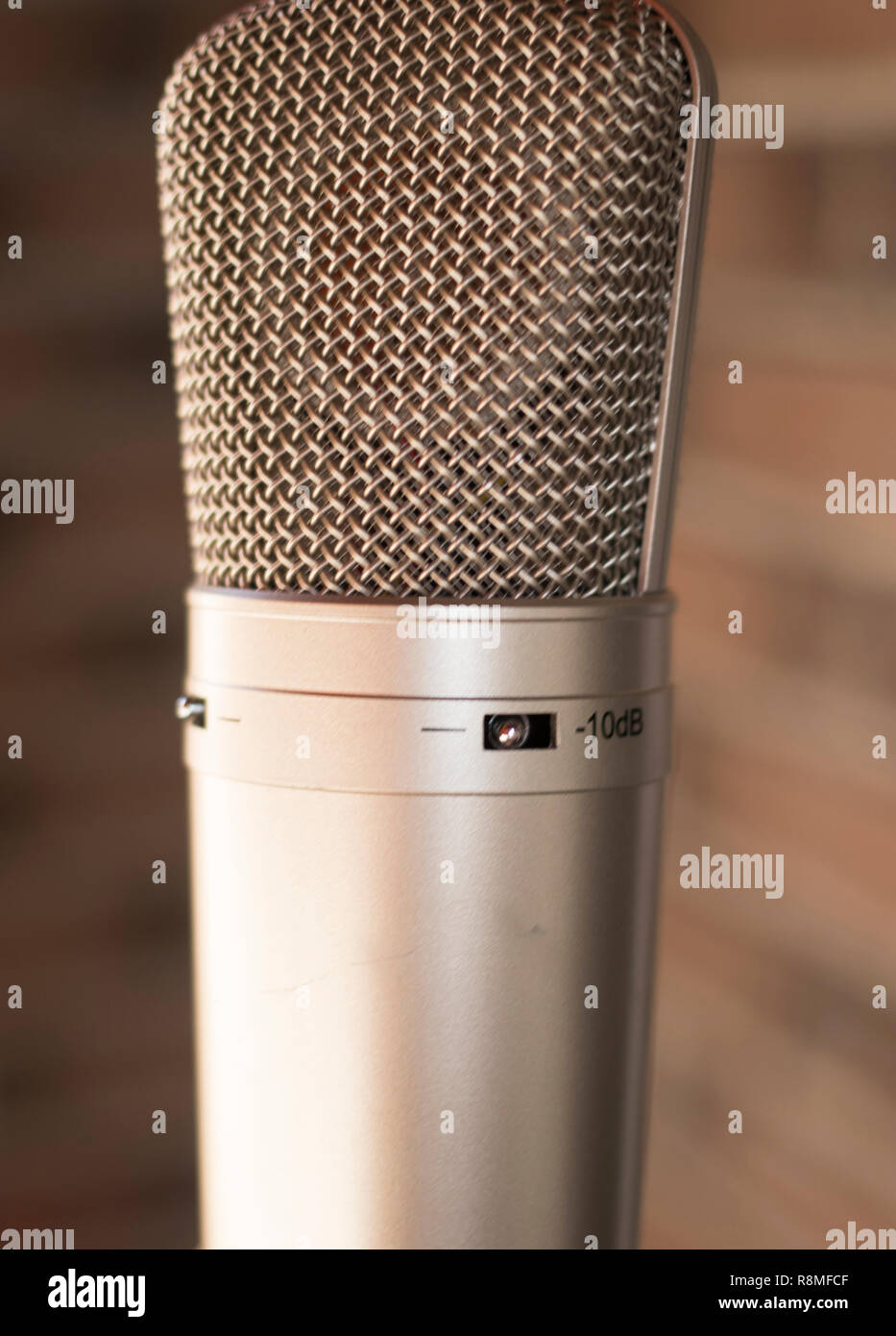 Sound recording studio large diaphragm voice microphone for voiceover ...