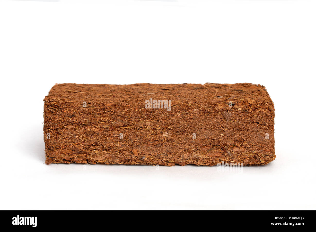 Block of Coconut Coir Husk Fiber isolated on white background Stock ...