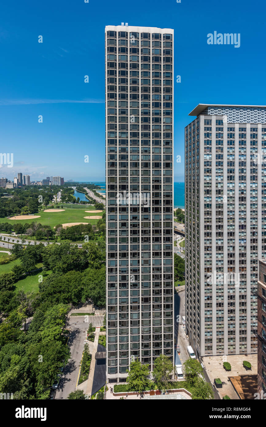 Aerial view of the Chicago Skyline Stock Photo - Alamy